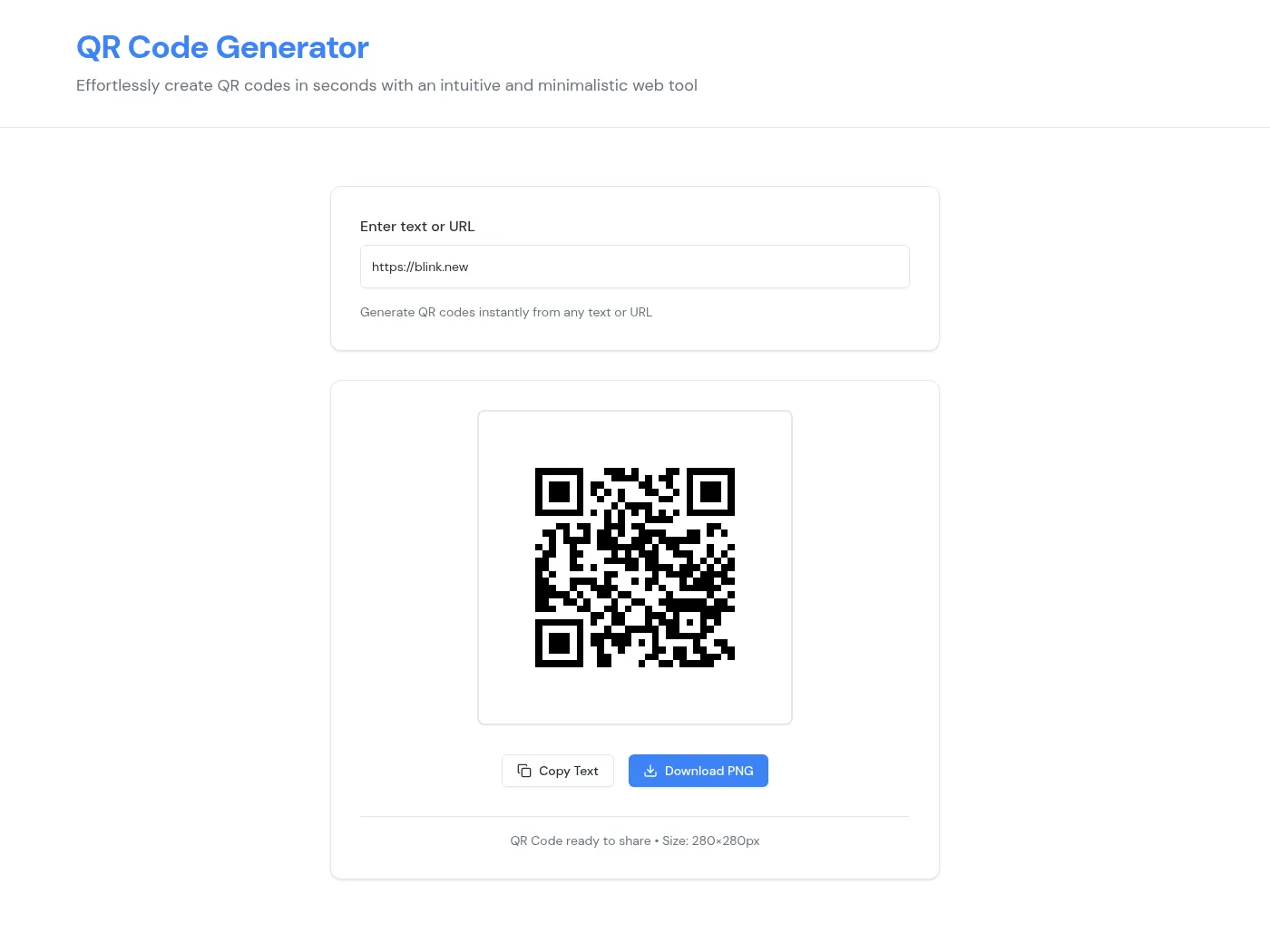 Simple QR Code Generator