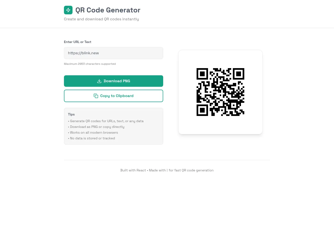 Simple QR Code Generator