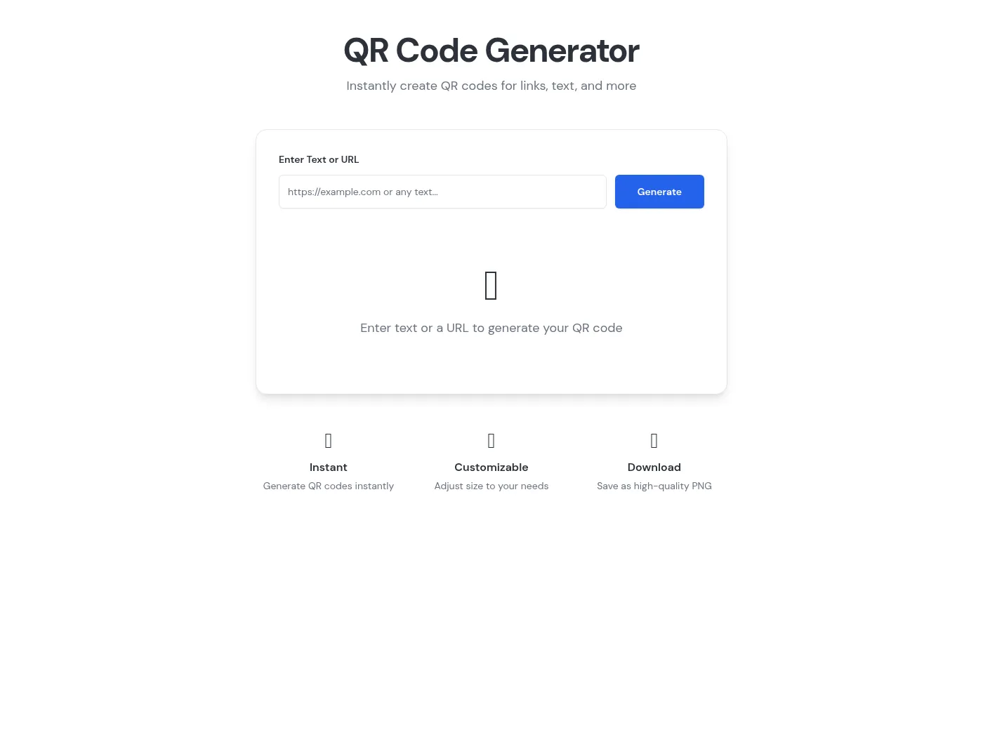 Simple QR Code Generator