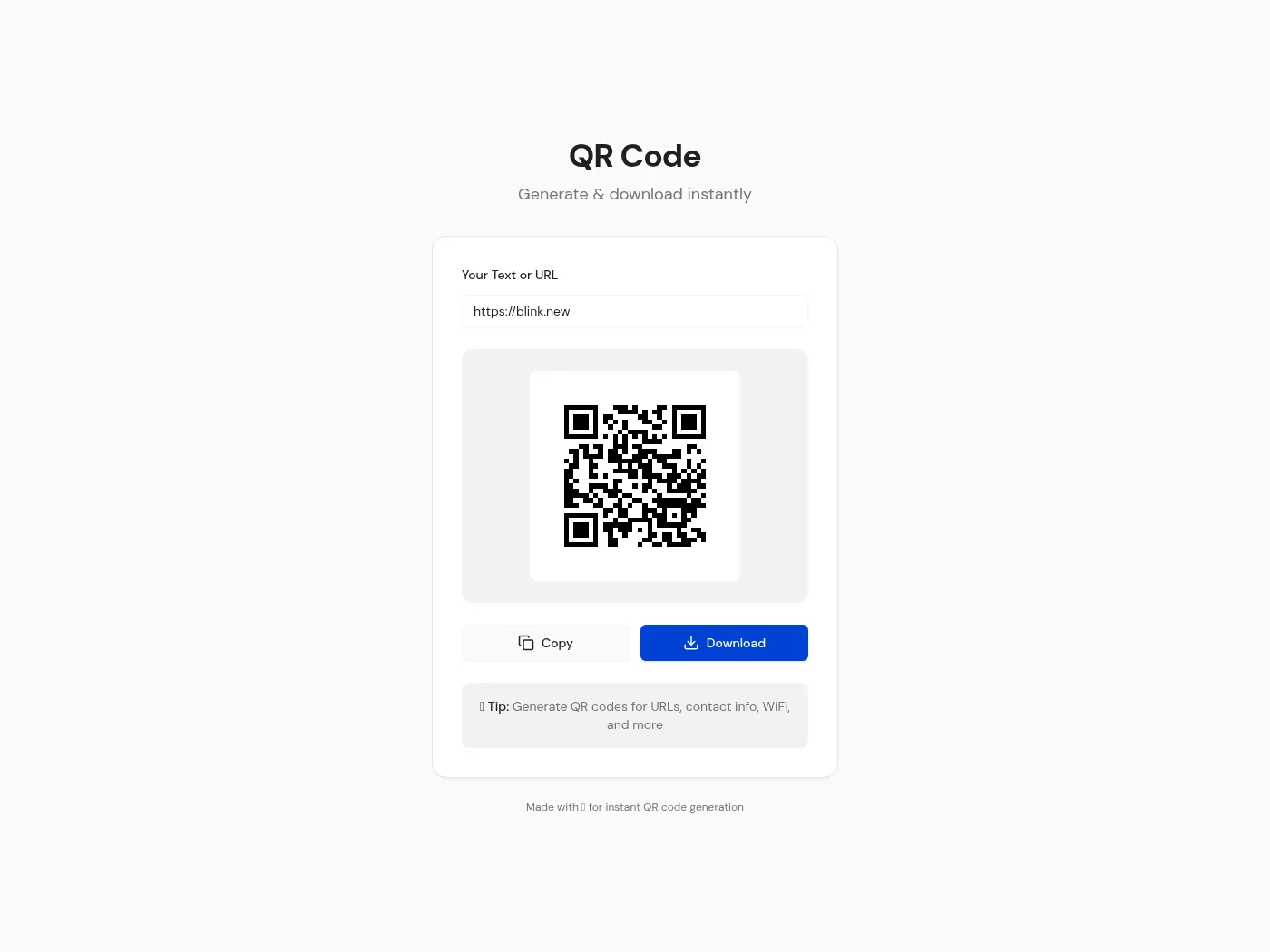 Simple QR Code Generator