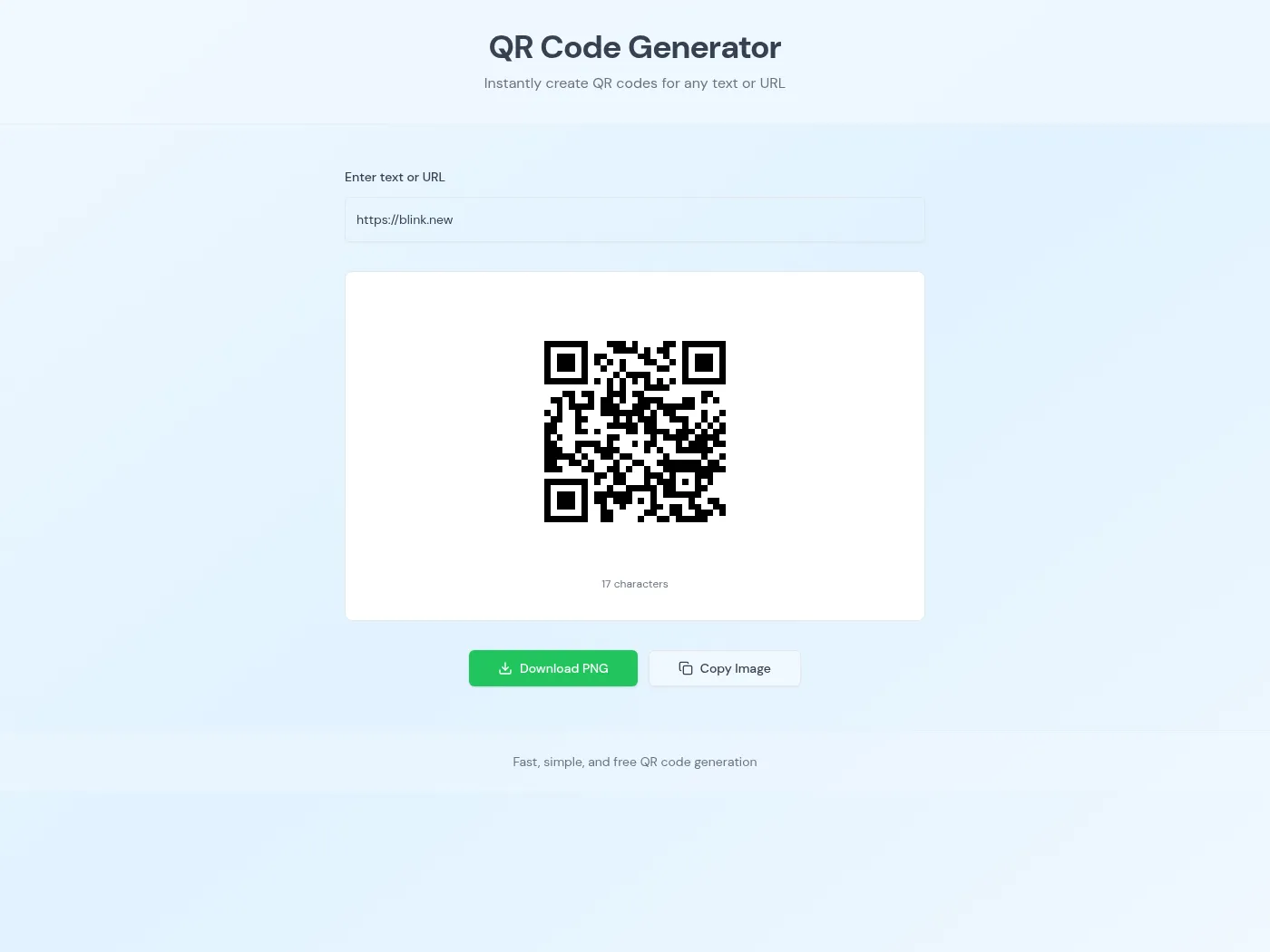 Simple QR Code Generator