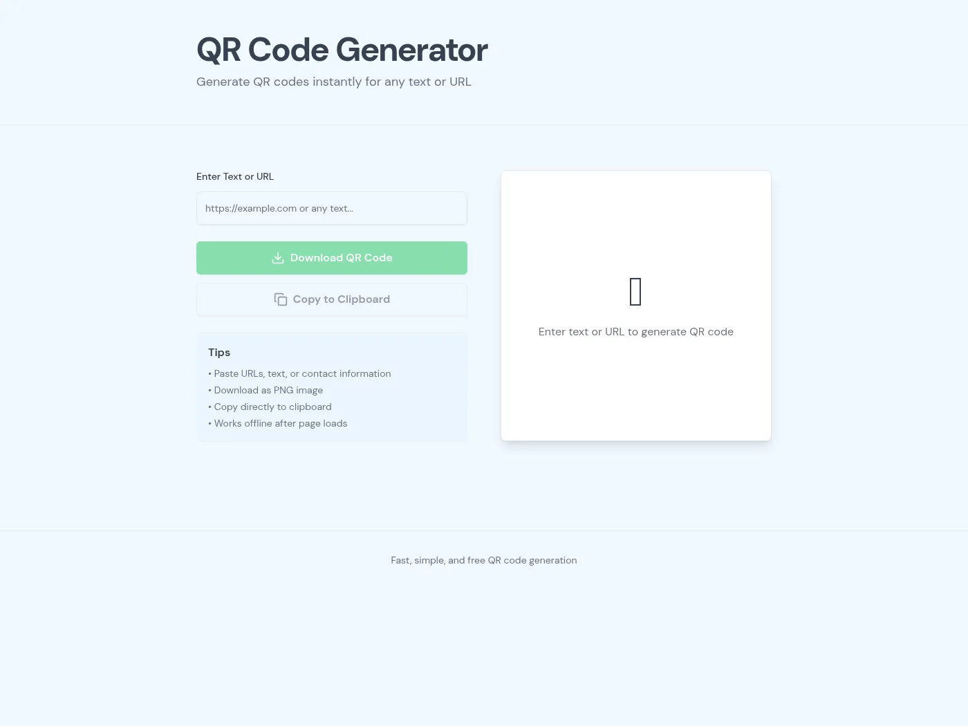 Simple QR Code Generator