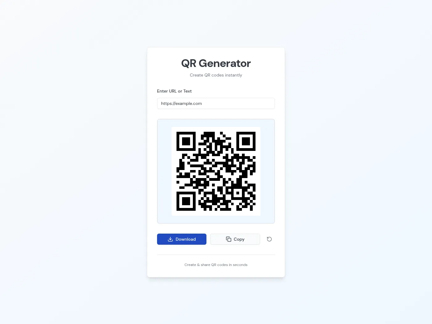 Simple QR Code Generator