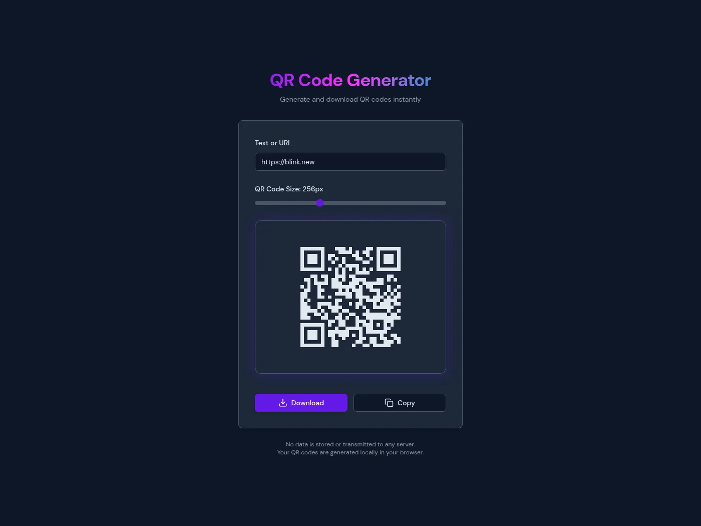 Simple QR Code Generator