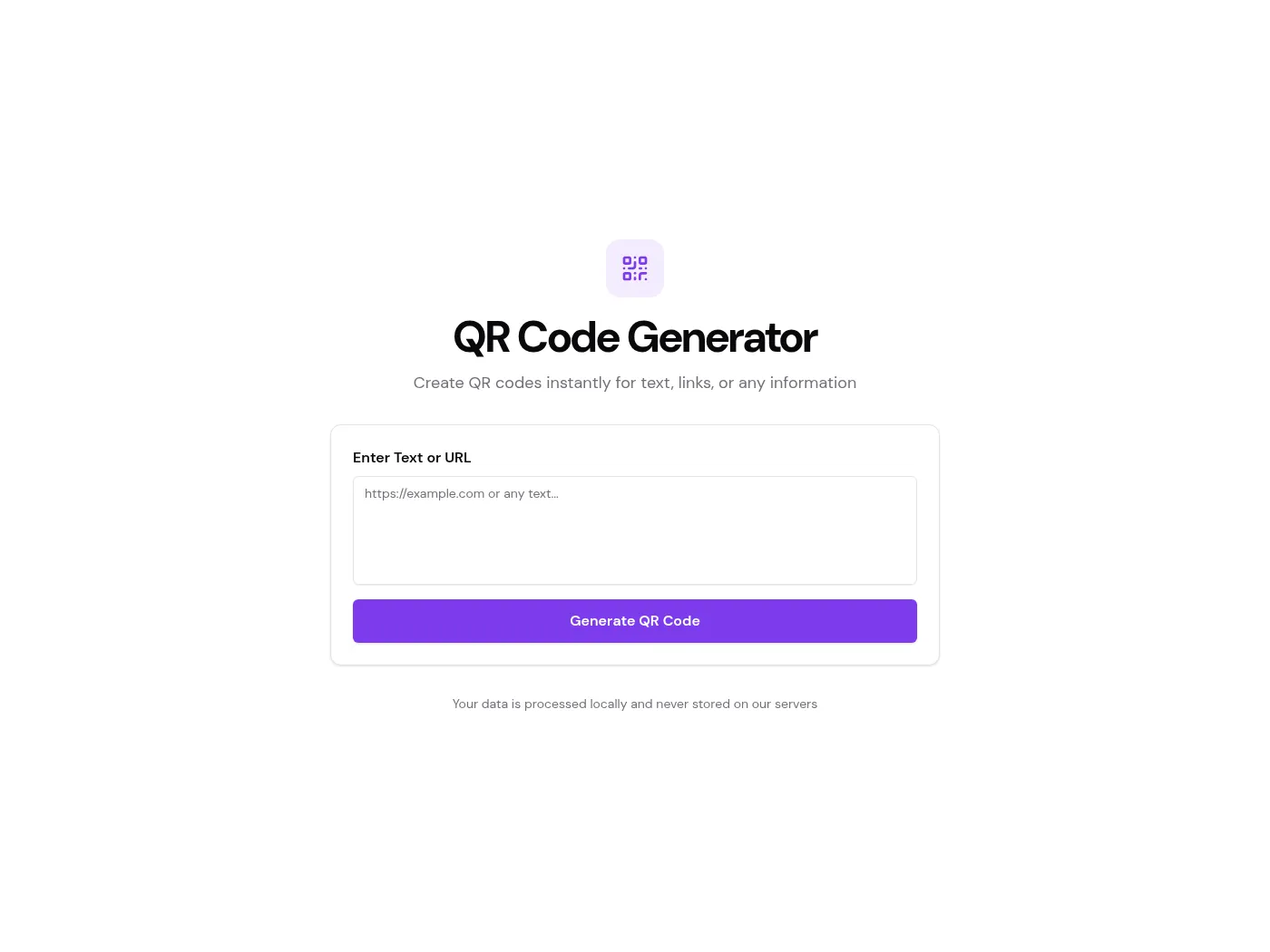 Simple QR Code Generator