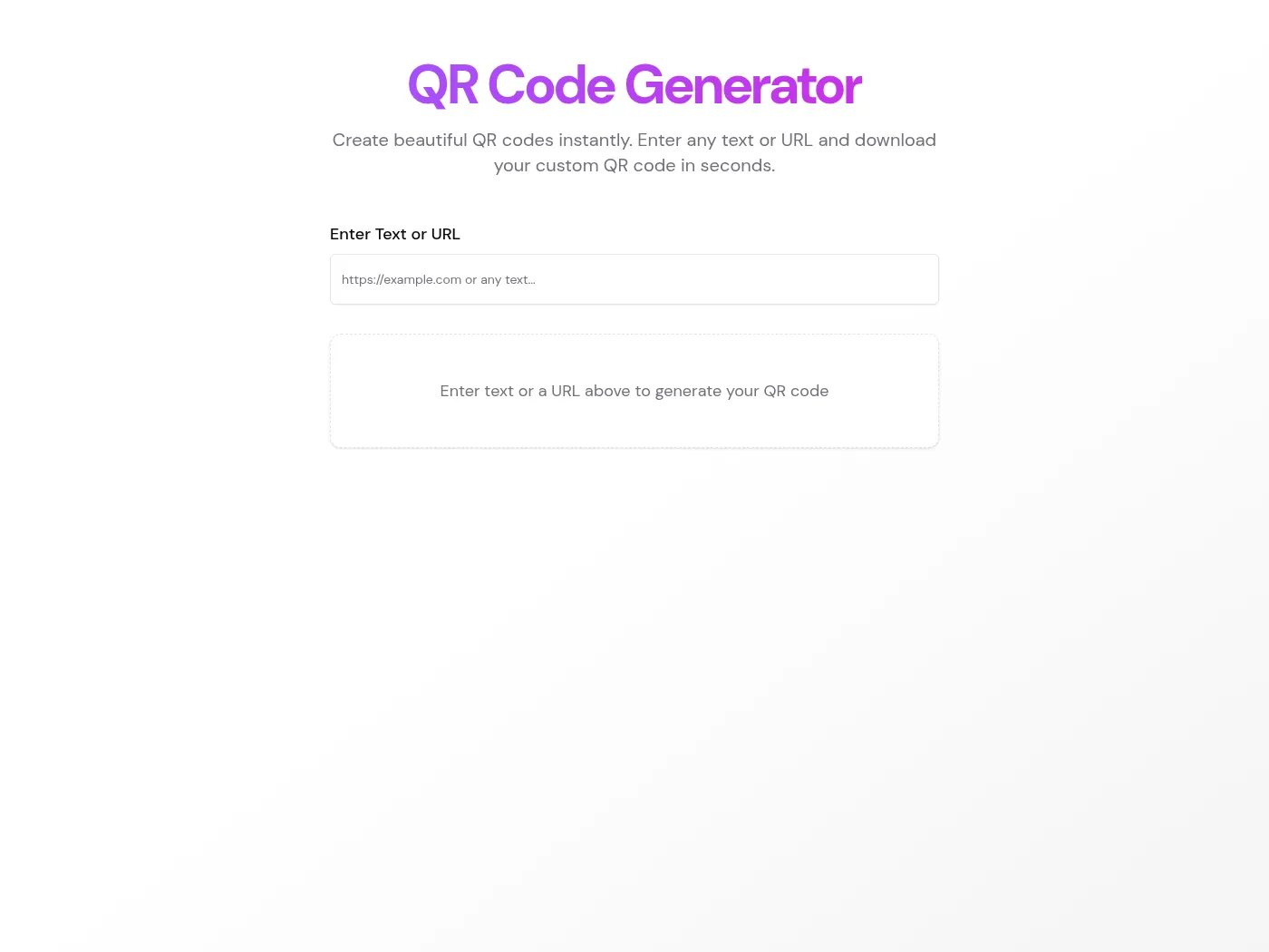 Simple QR Code Generator
