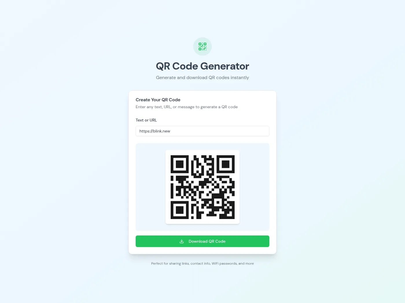 Simple QR Code Generator