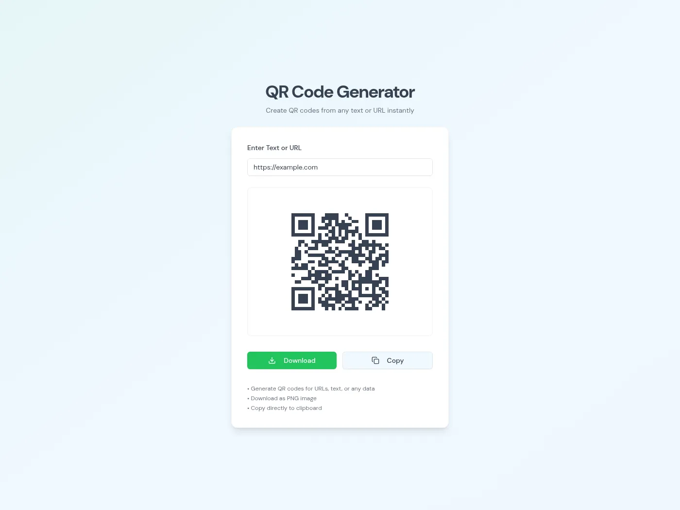 Simple QR Code Generator
