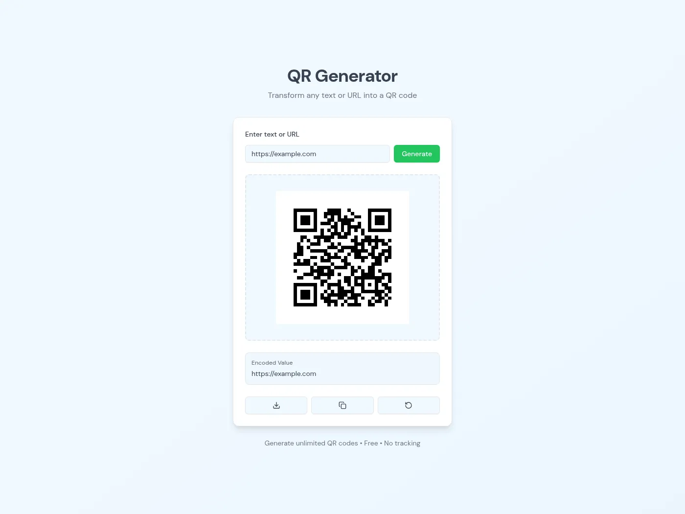 Simple QR Code Generator