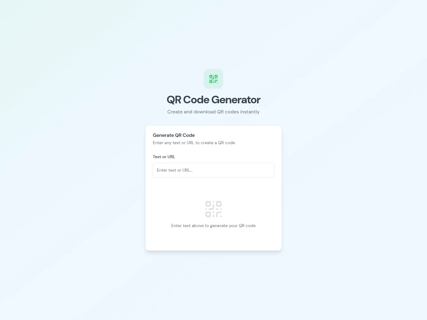 Simple QR Code Generator