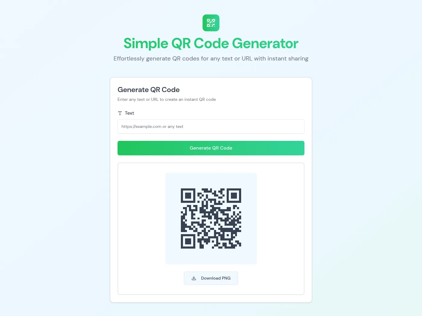 Simple QR Code Generator