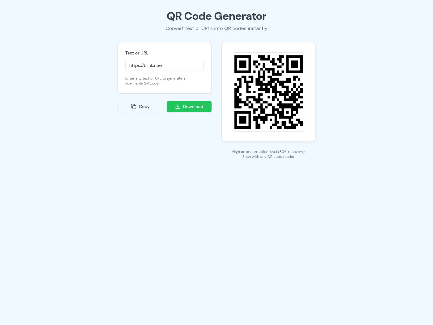 Simple QR Code Generator