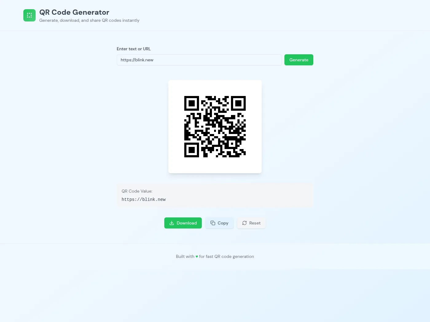 Simple QR Code Generator
