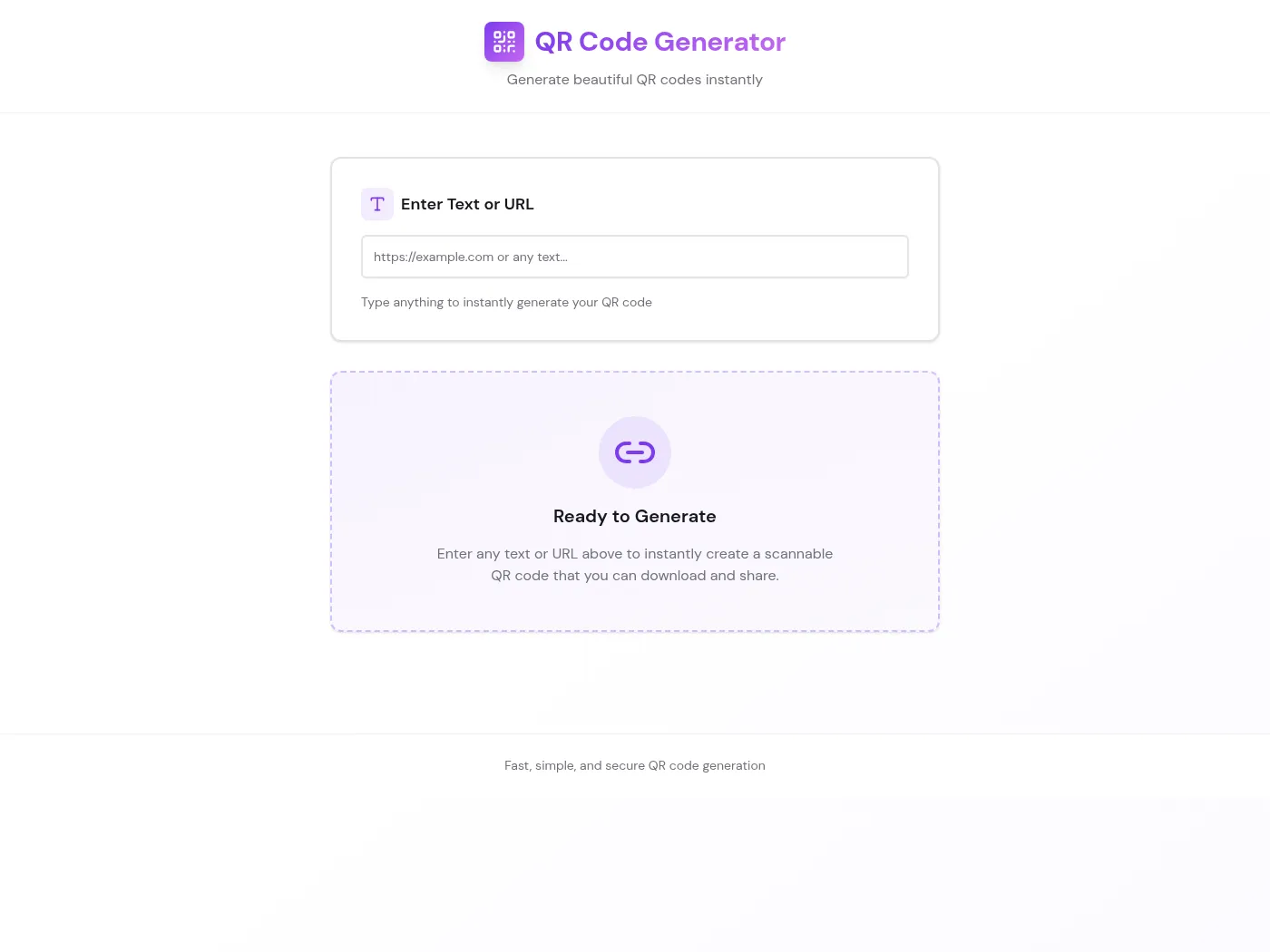 Simple QR Code Generator
