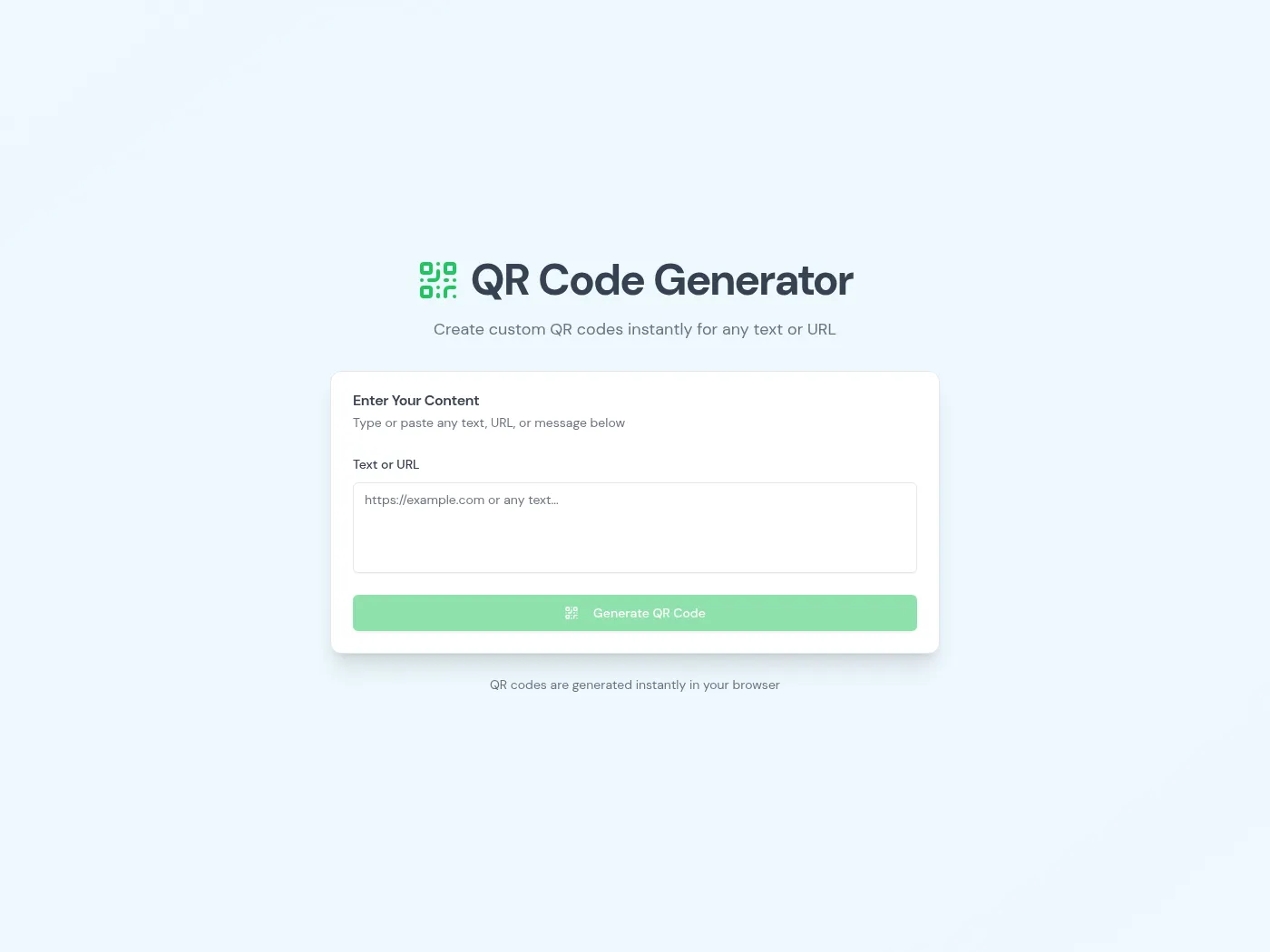 Simple QR Code Generator