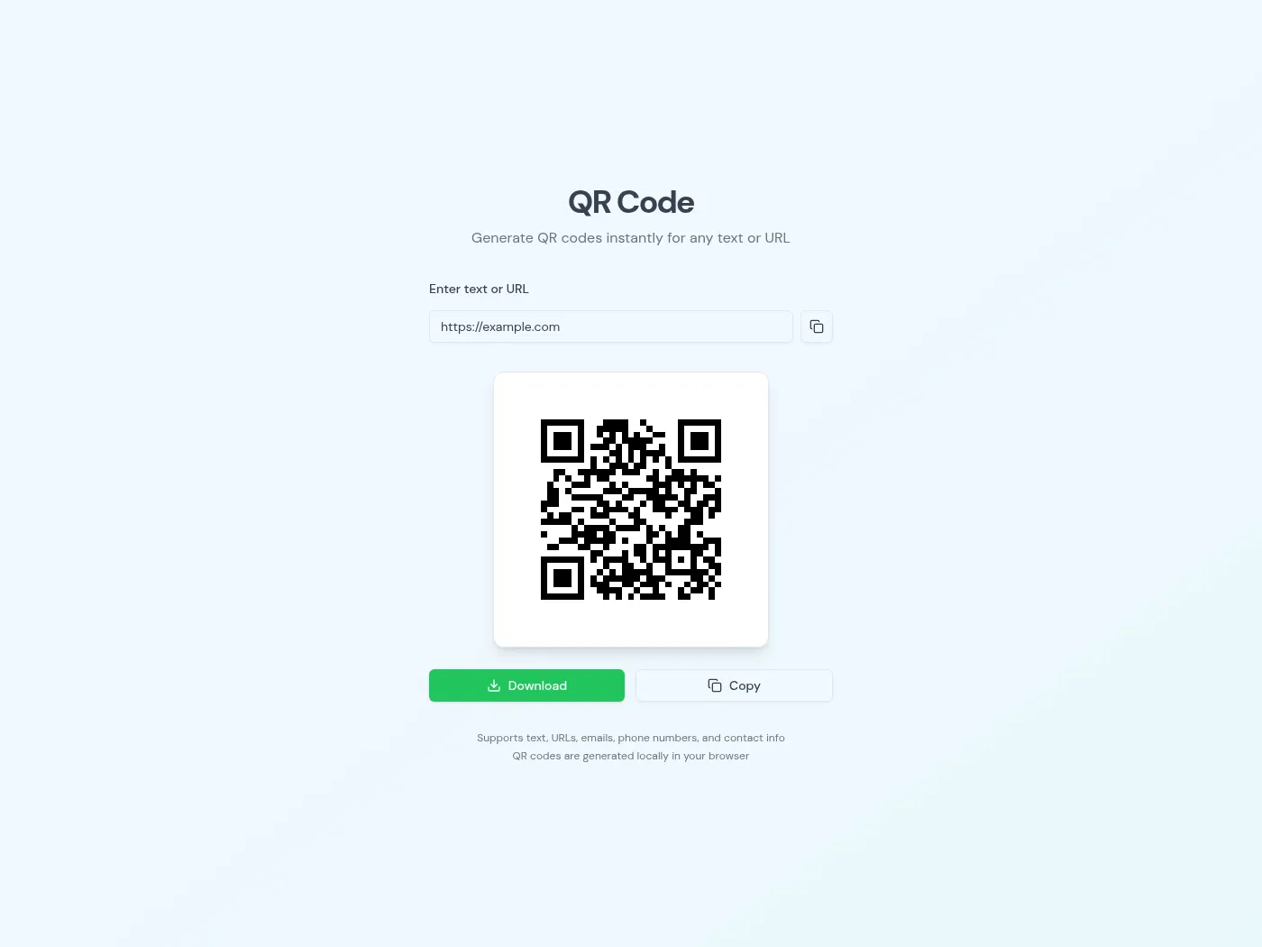 Simple QR Code Generator