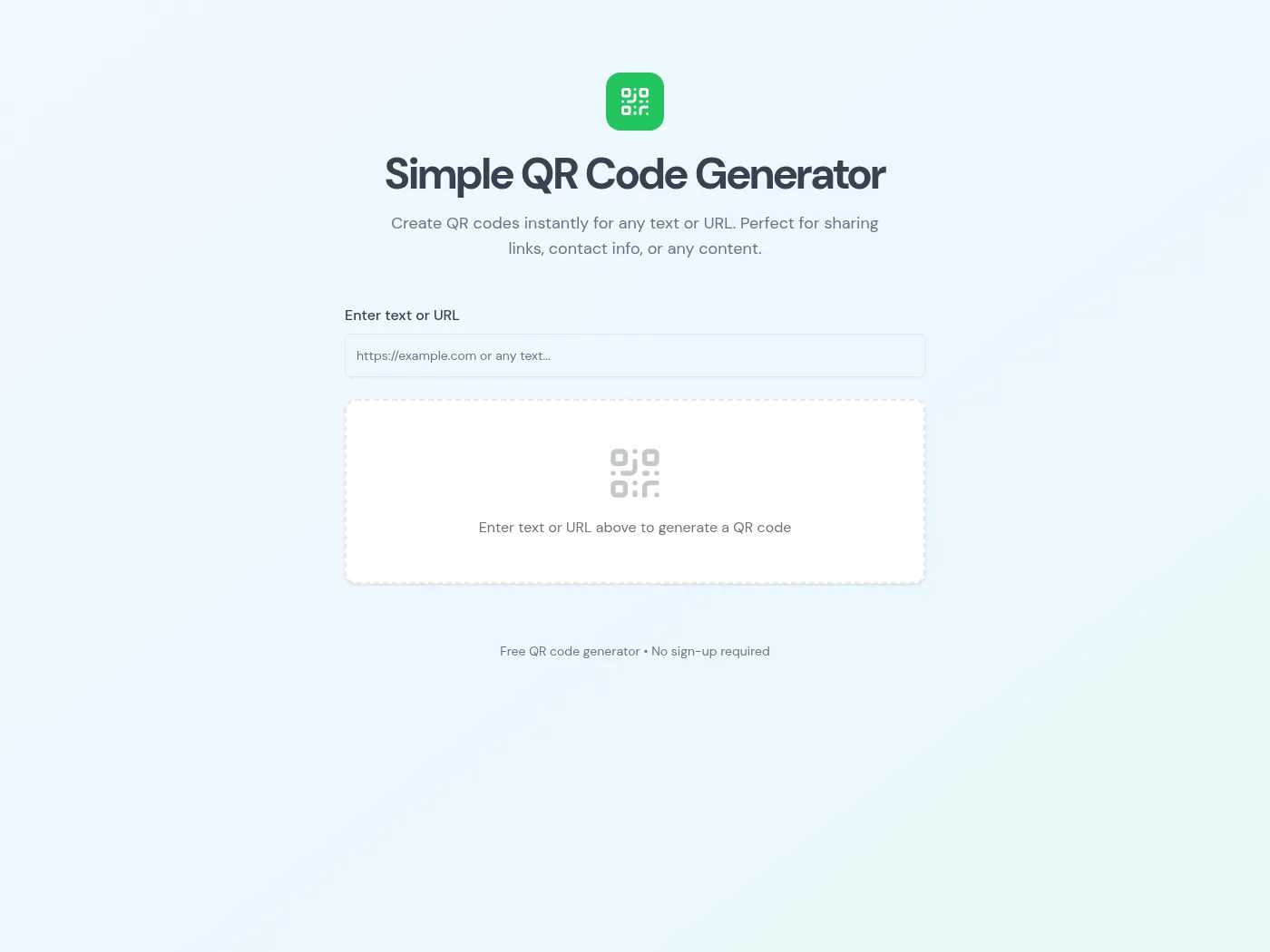 Simple QR Code Generator