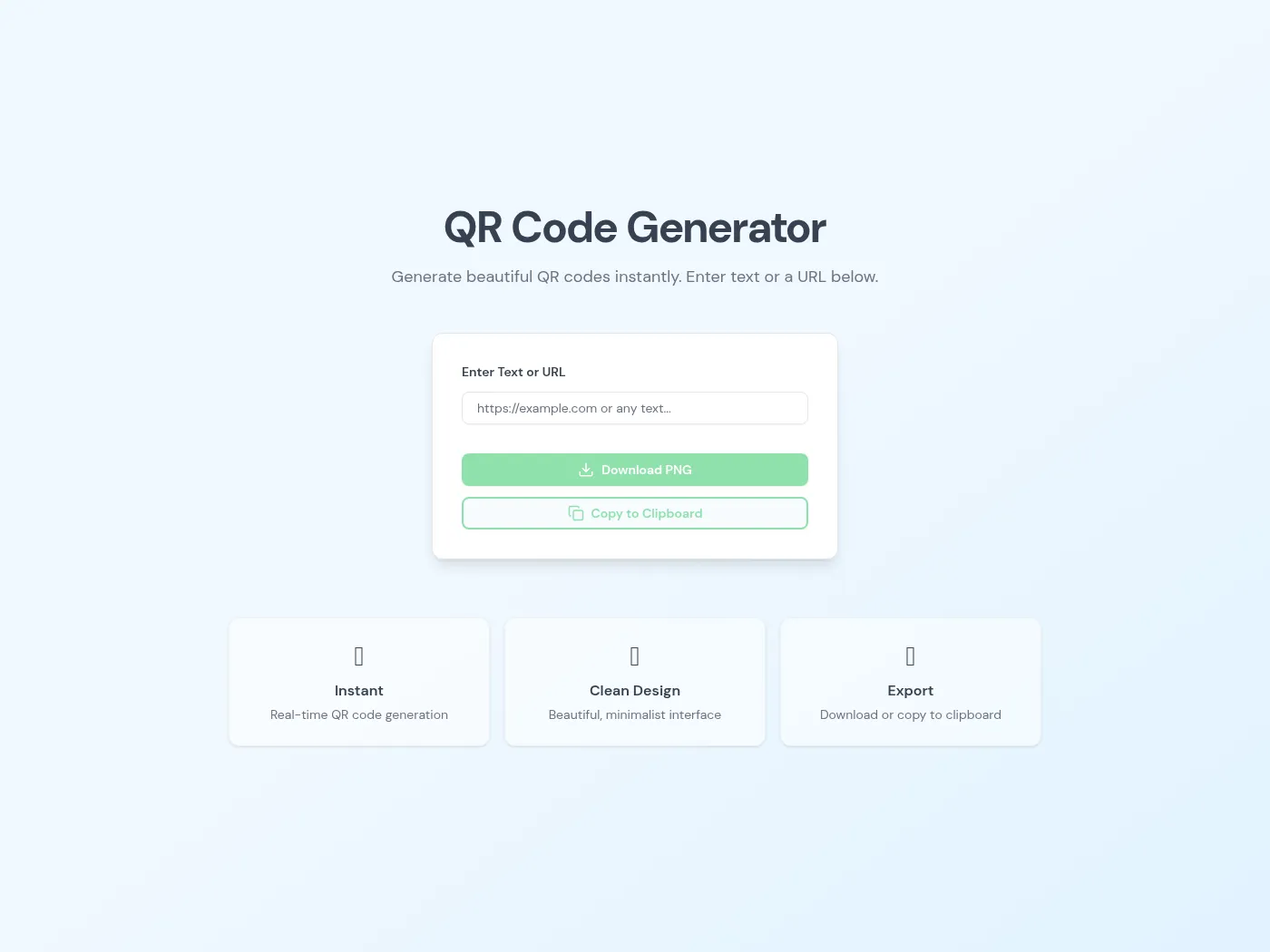 Simple QR Code Generator