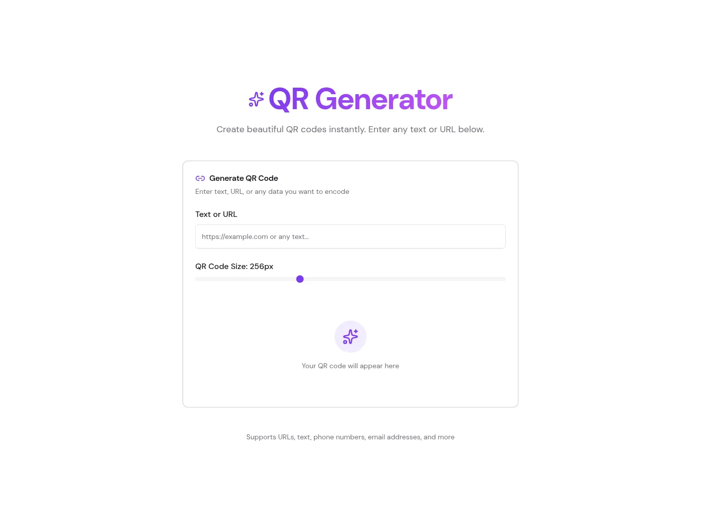Simple QR Code Generator