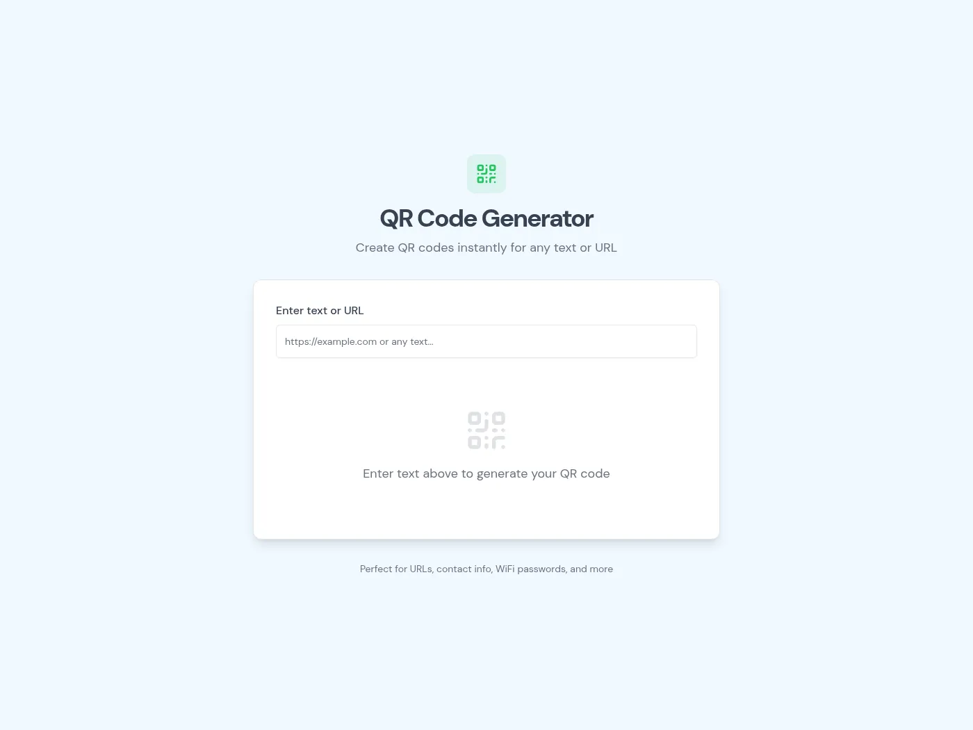 Simple QR Code Generator