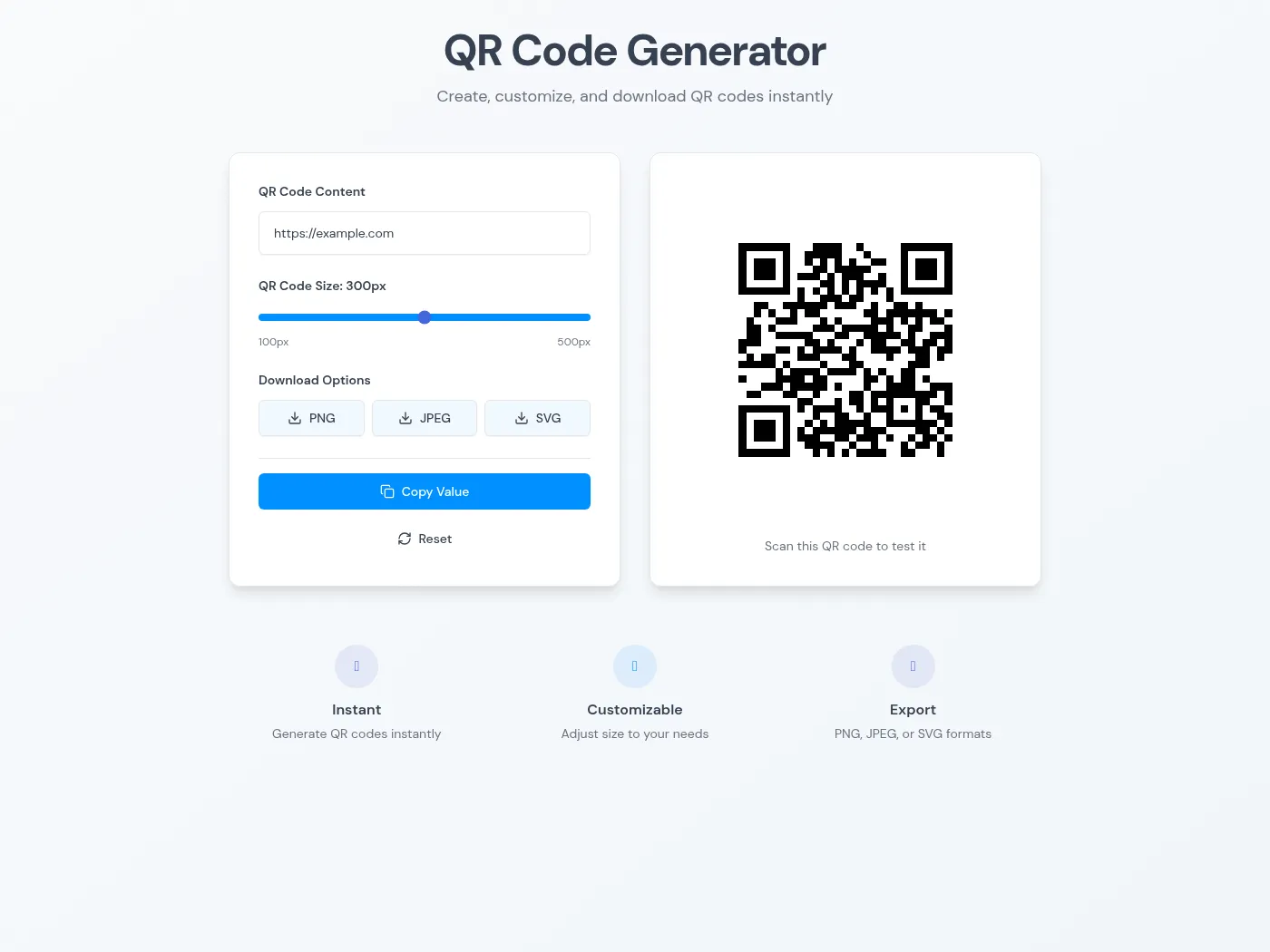 Simple QR Code Generator