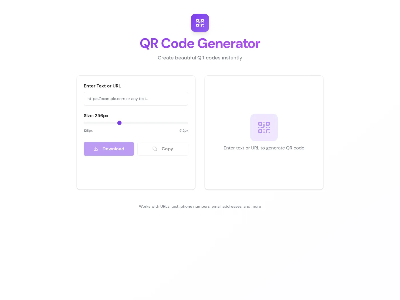 Simple QR Code Generator