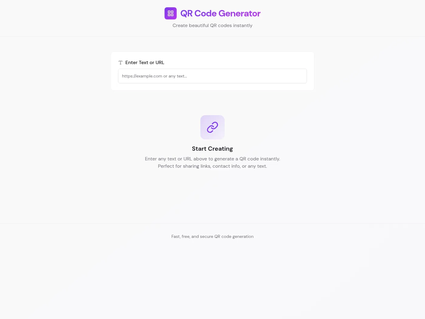 Simple QR Code Generator