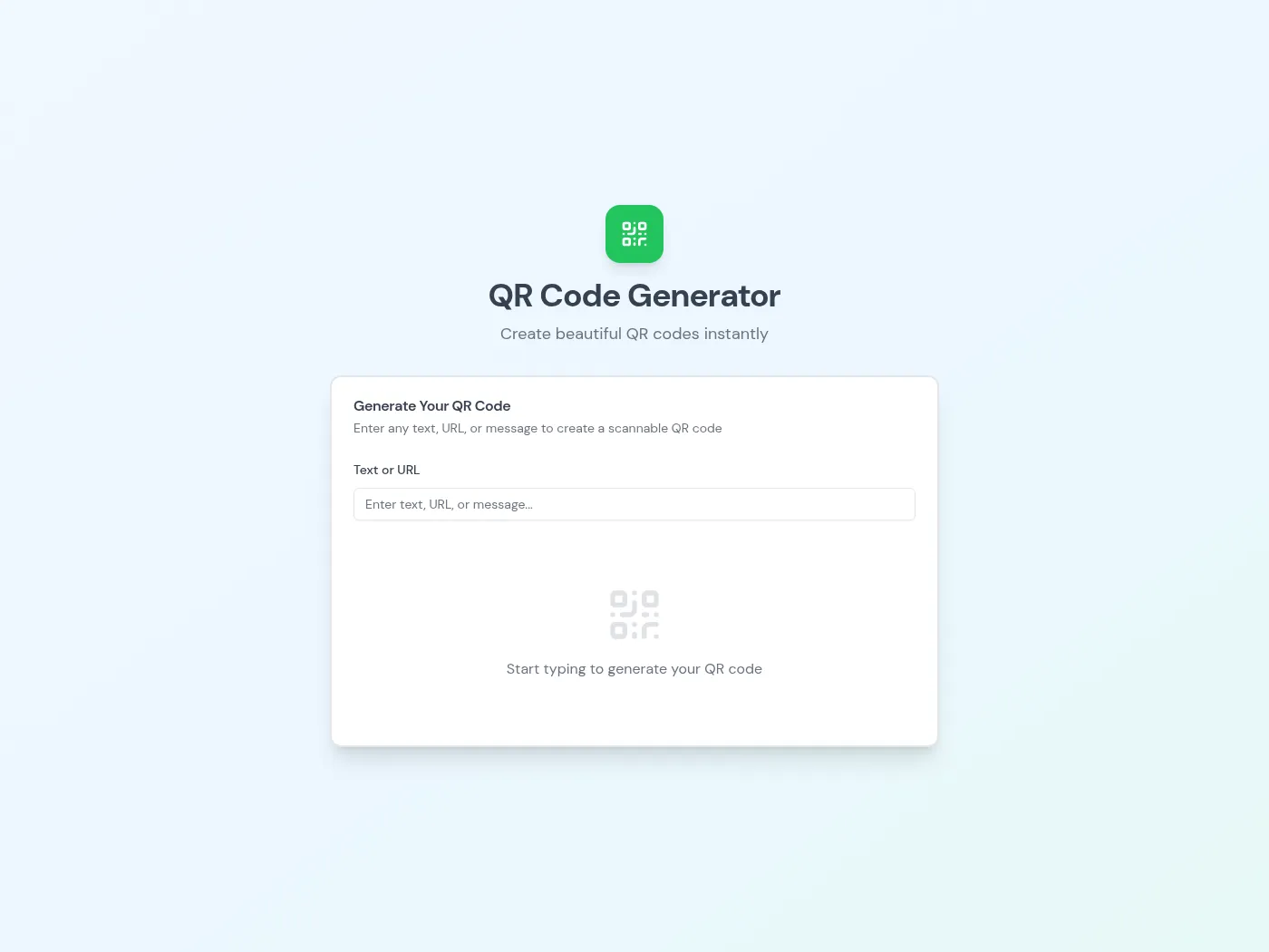 Simple QR Code Generator