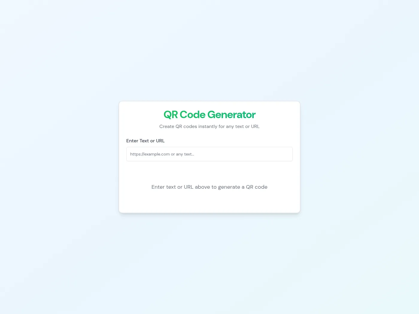 Simple QR Code Generator