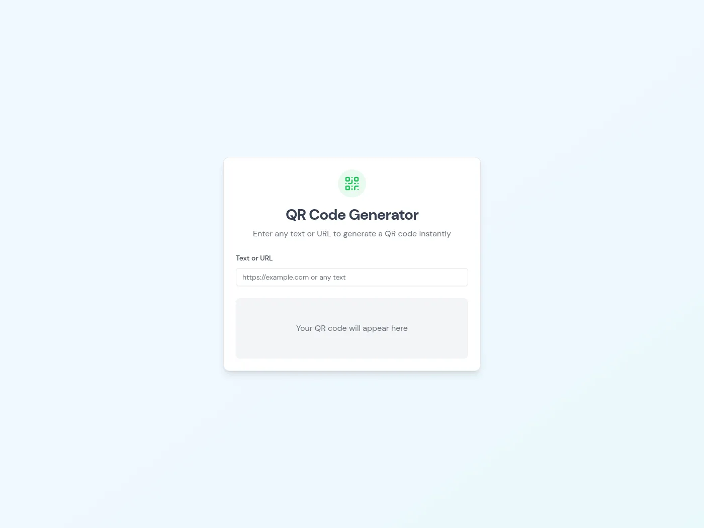 Simple QR Code Generator