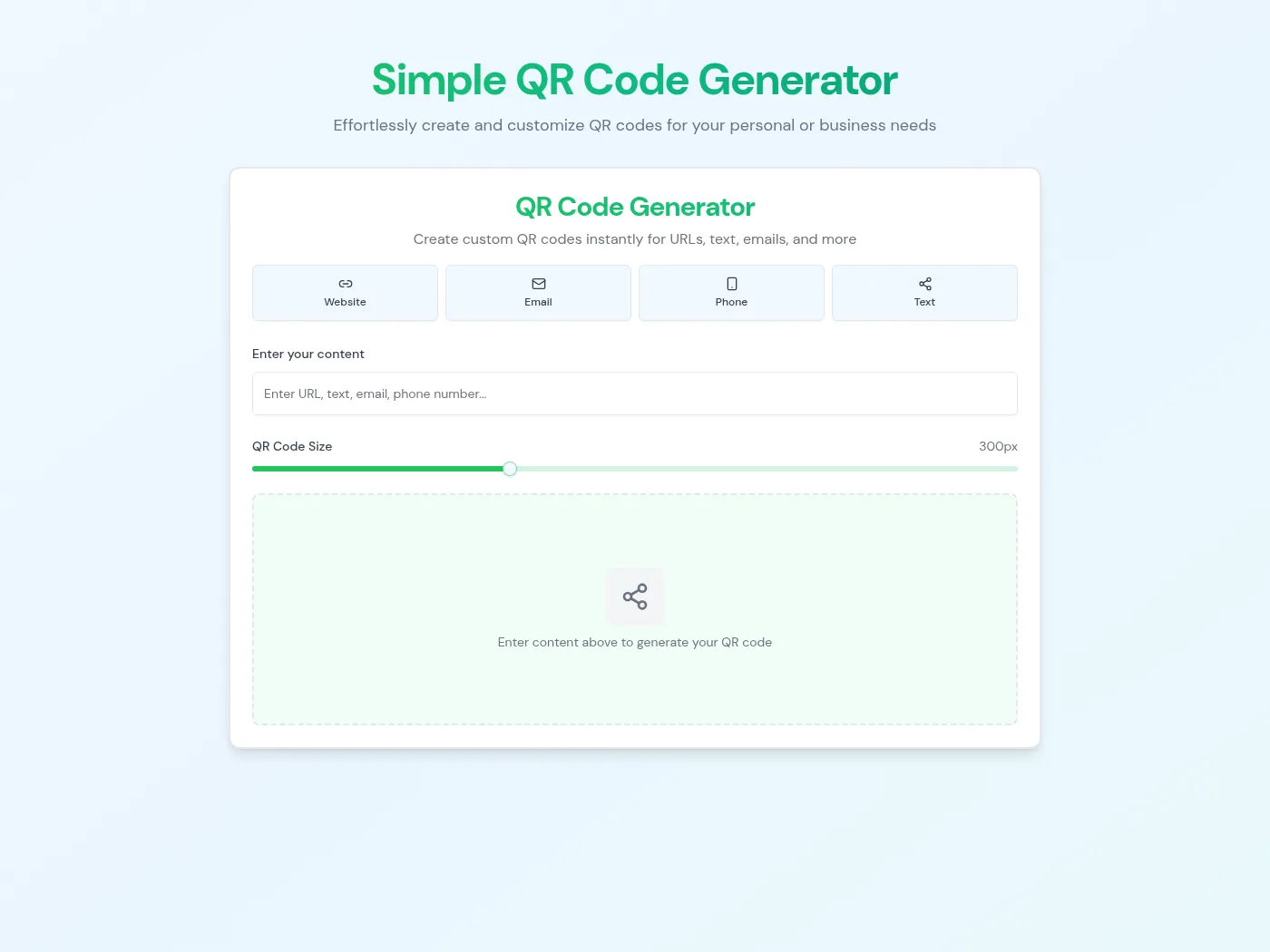 Simple QR Code Generator