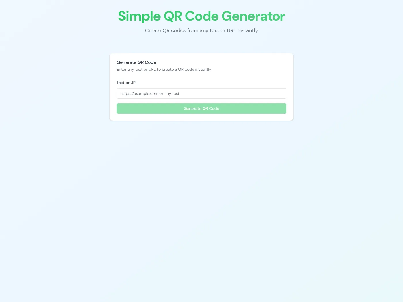 Simple QR Code Generator