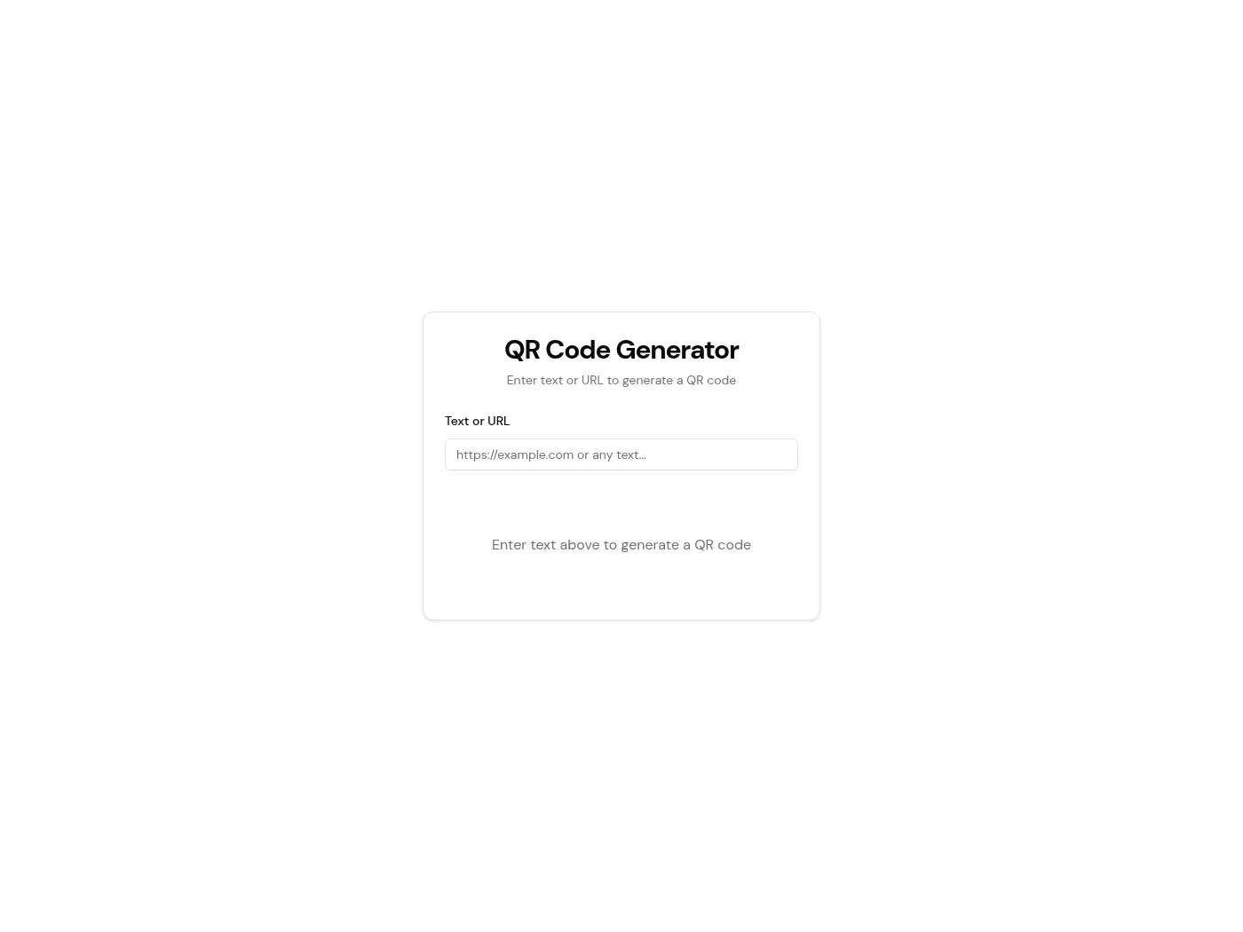Simple QR Code Generator