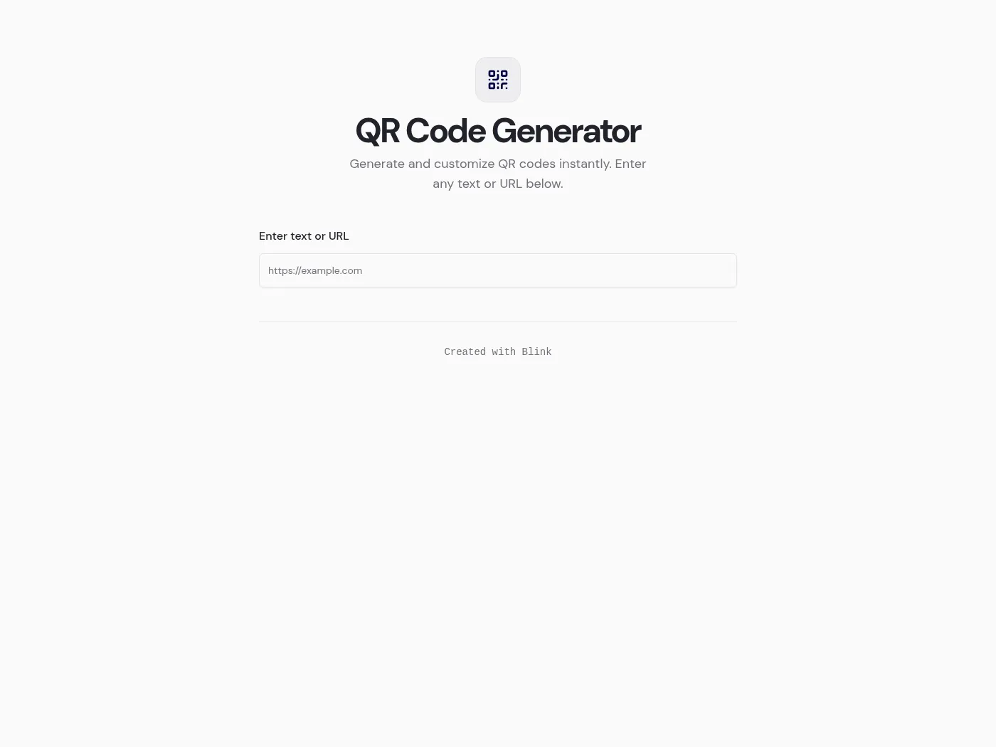 Simple QR Code Generator