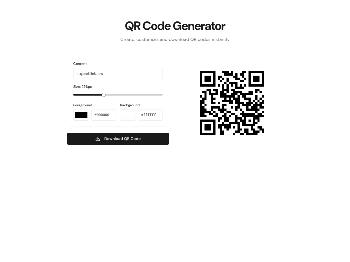 Simple QR Code Generator