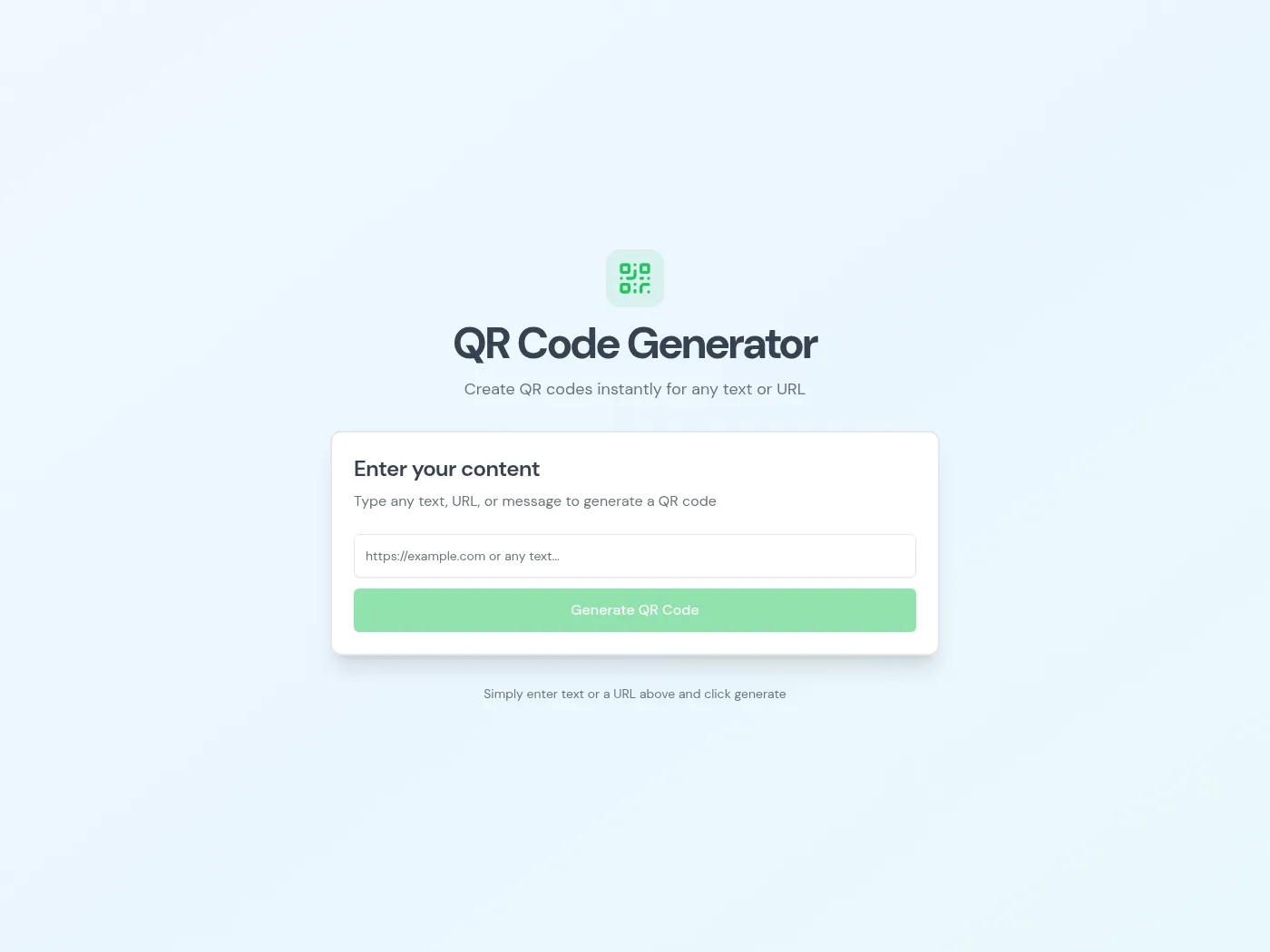 Simple QR Code Generator