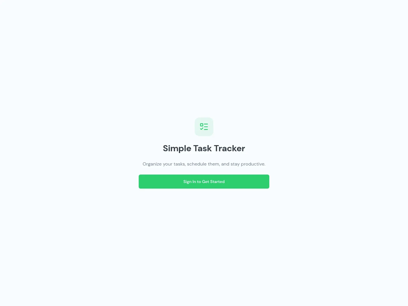 Simple Task Tracker Webpage