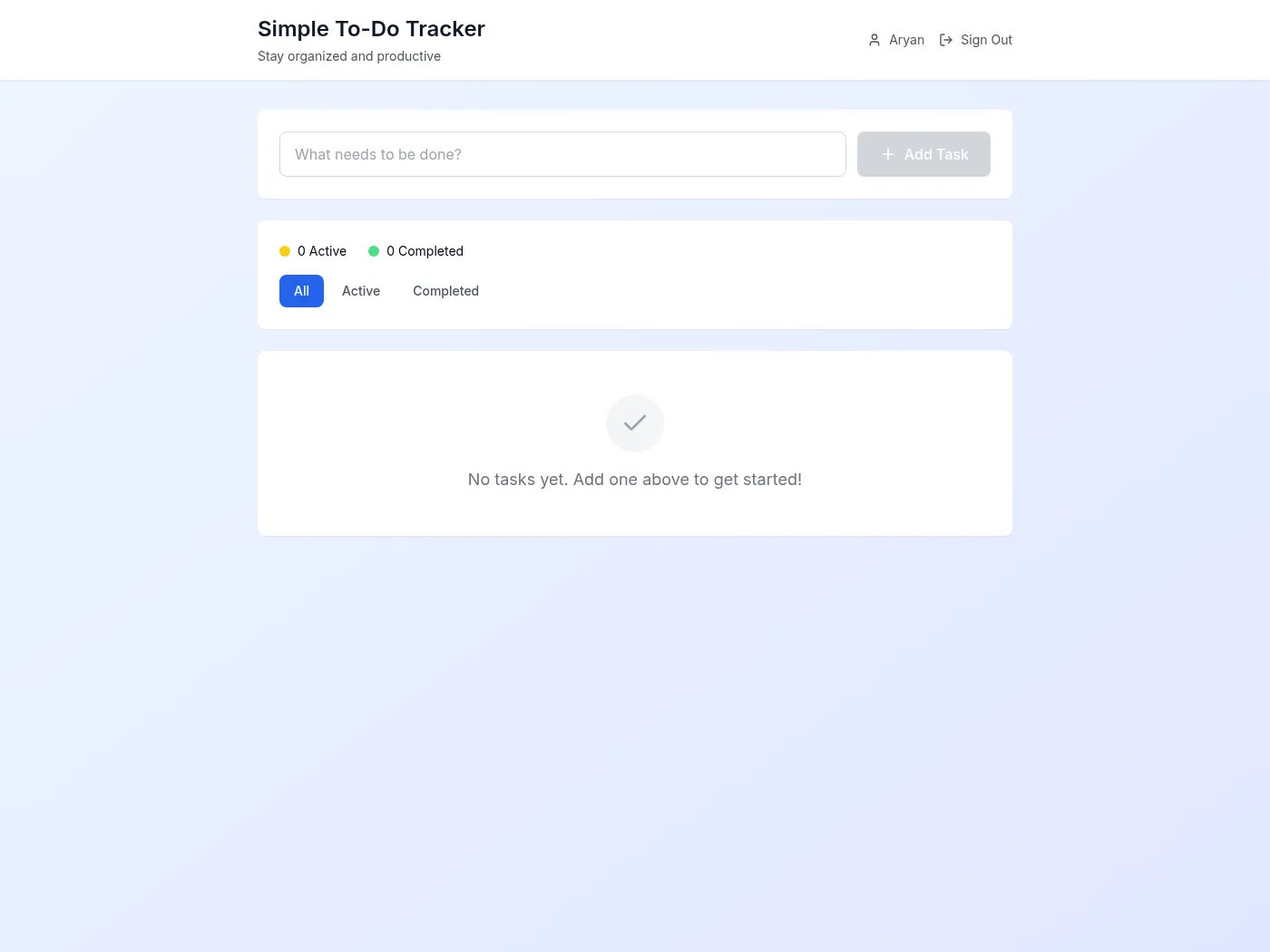 Simple To-Do Tracker