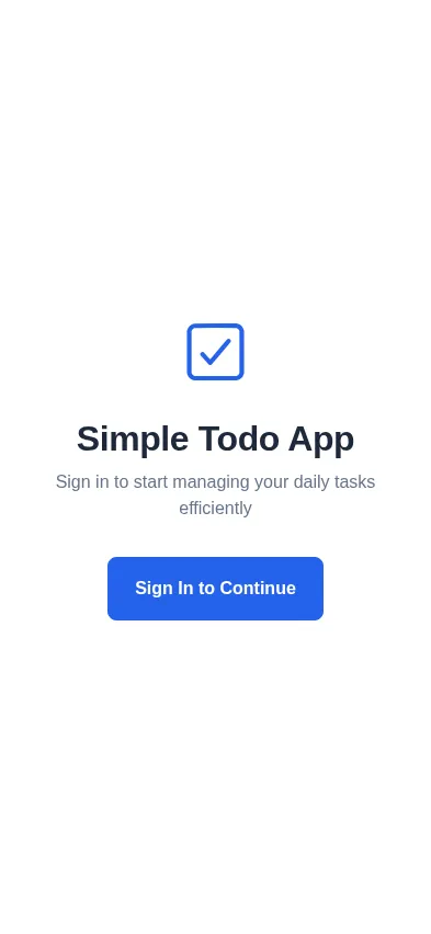 Simple Todo Mobile App