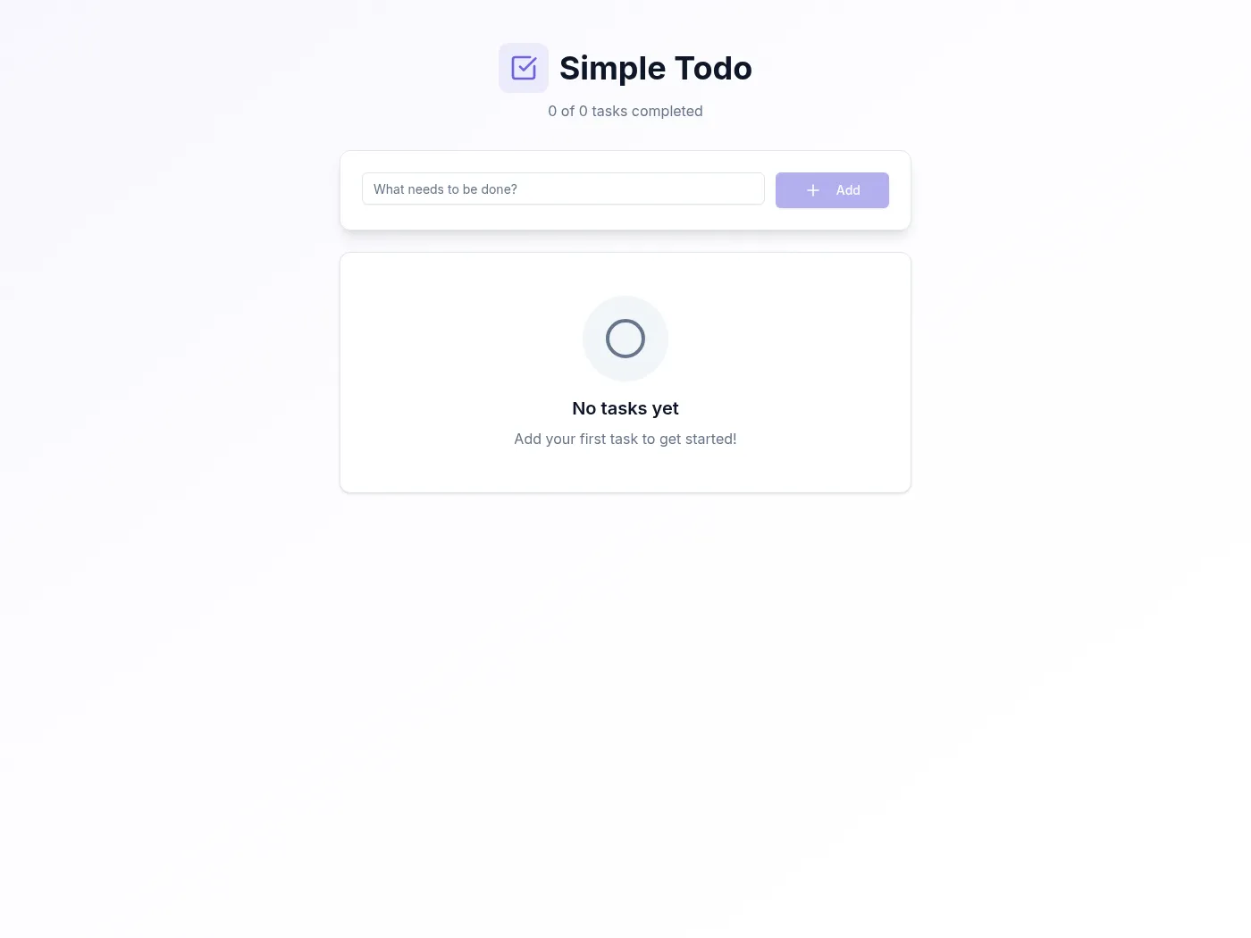 Simple Todo List App