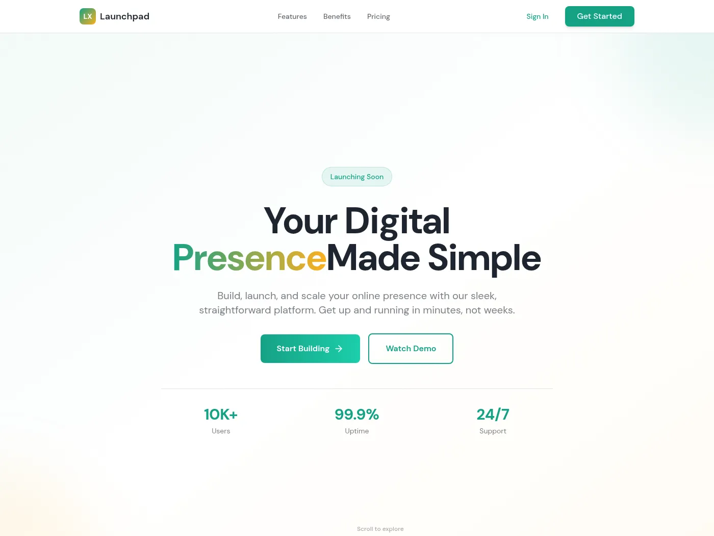 Simple Web Launchpad