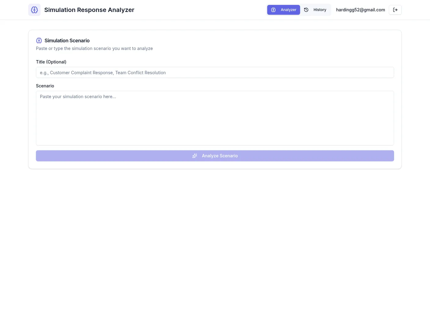 Simulation Response Analyzer