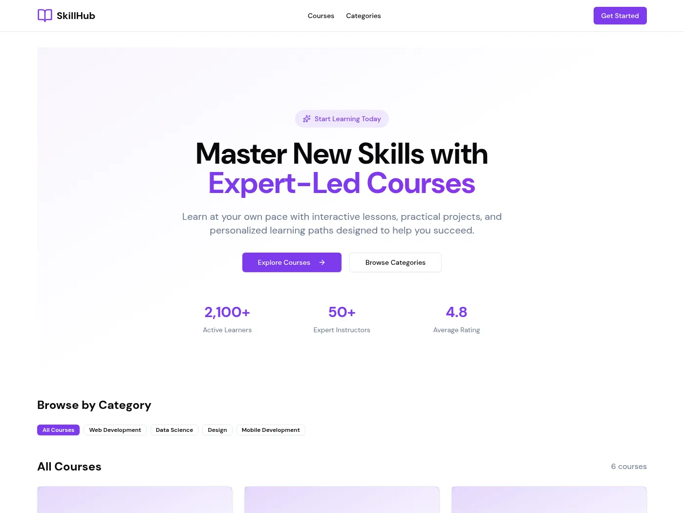 Skill Course Learning Platform