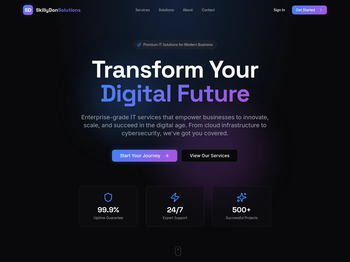 SkillyDonSolutions Premium IT Services Website
