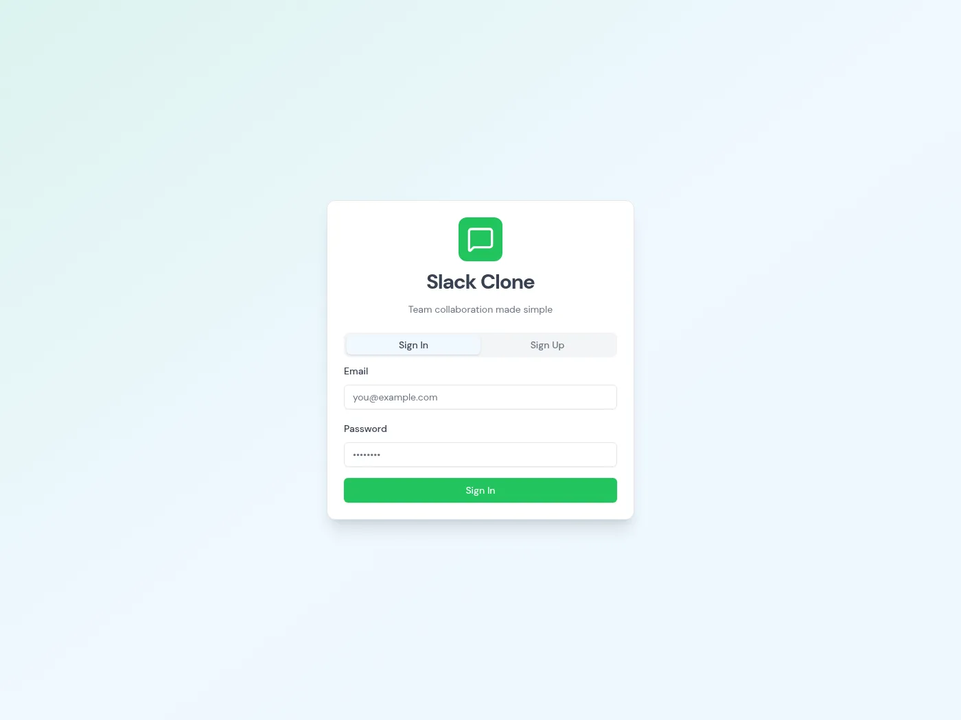 Slack Clone – Team Collaboration Platform