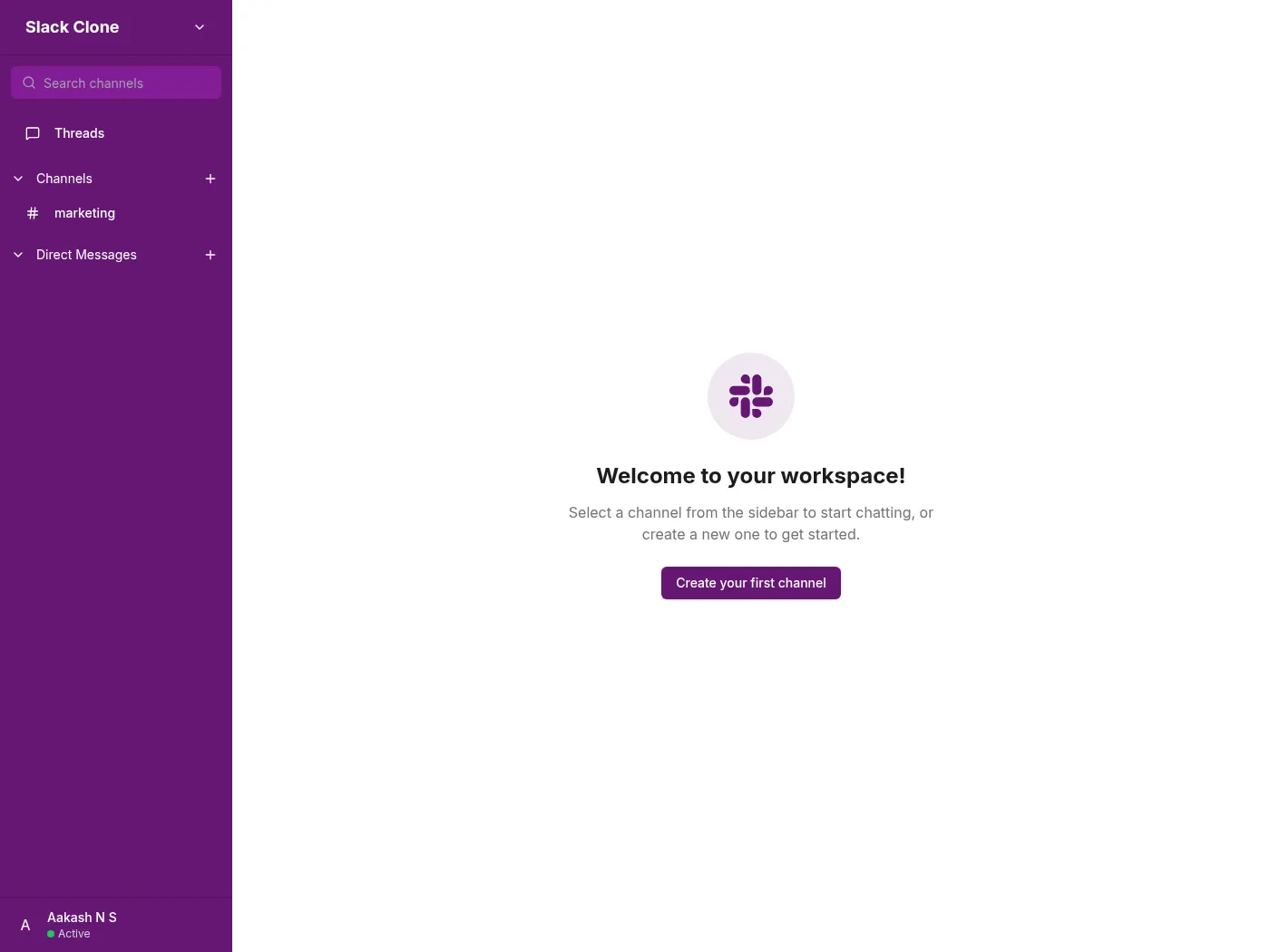 Slack Clone – Team Communication Platform