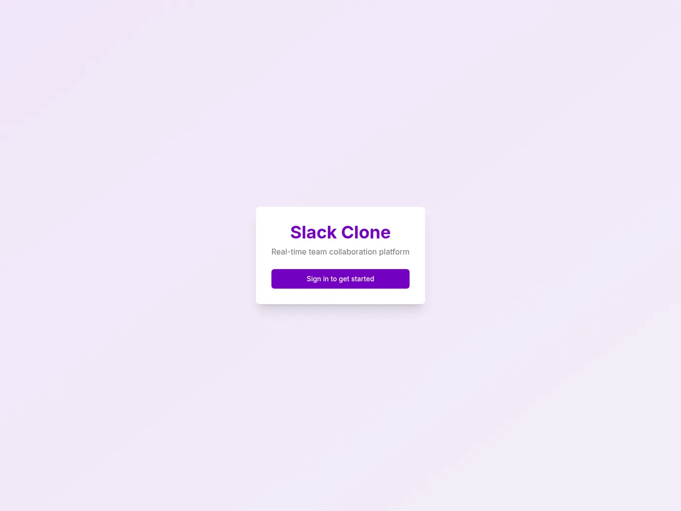 Slack Collaboration Platform Clone