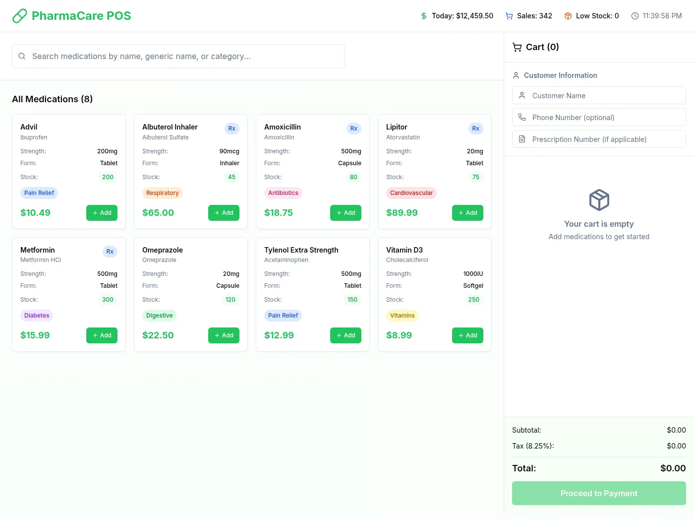 Sleek Python Pharmacy POS App
