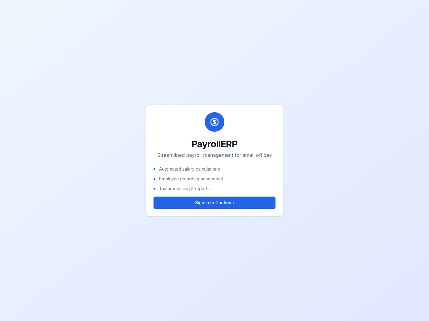 Small Office Payroll ERP