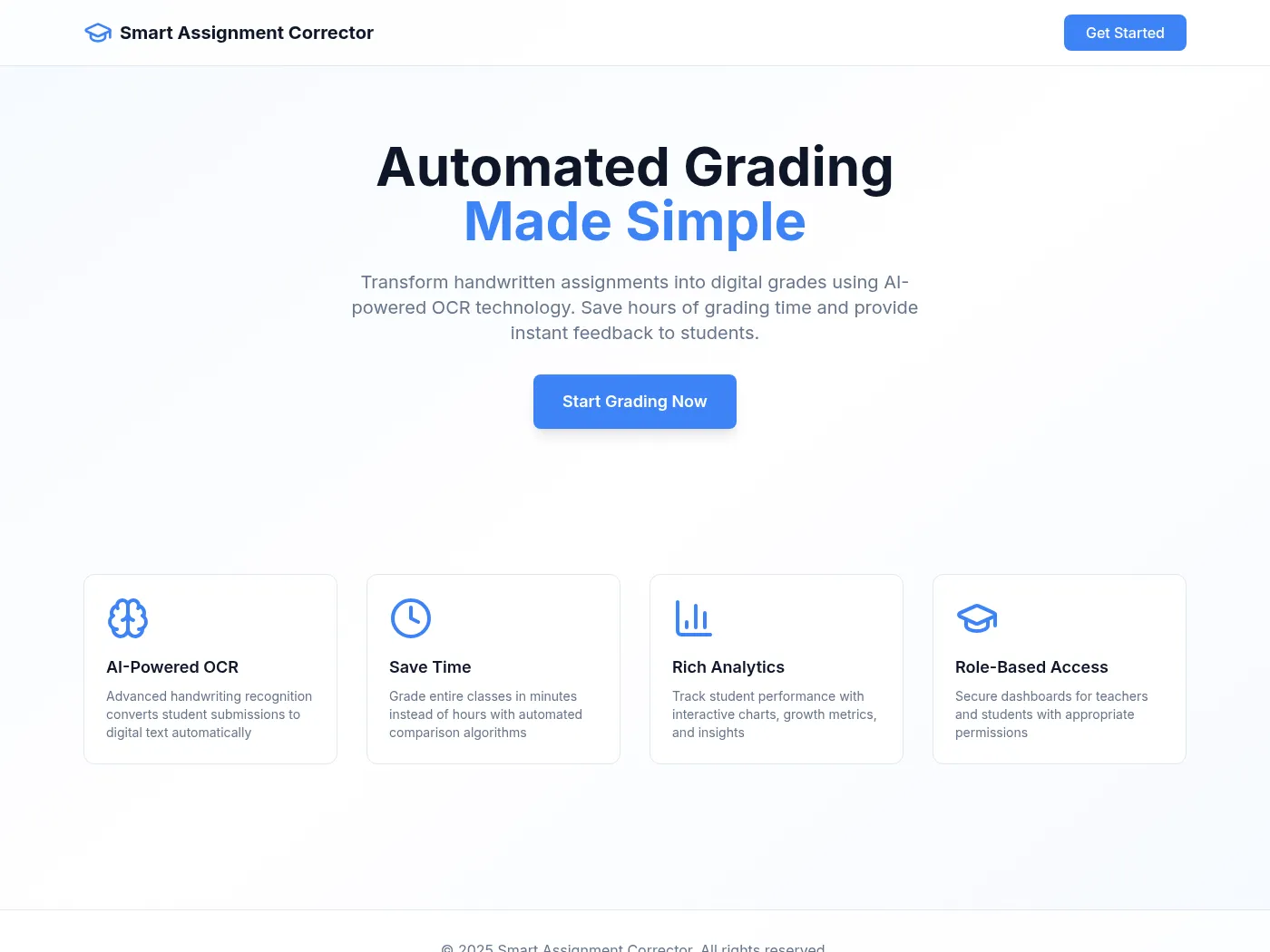 Smart Assignment Corrector: Automated Grading Platform for Teachers and Students